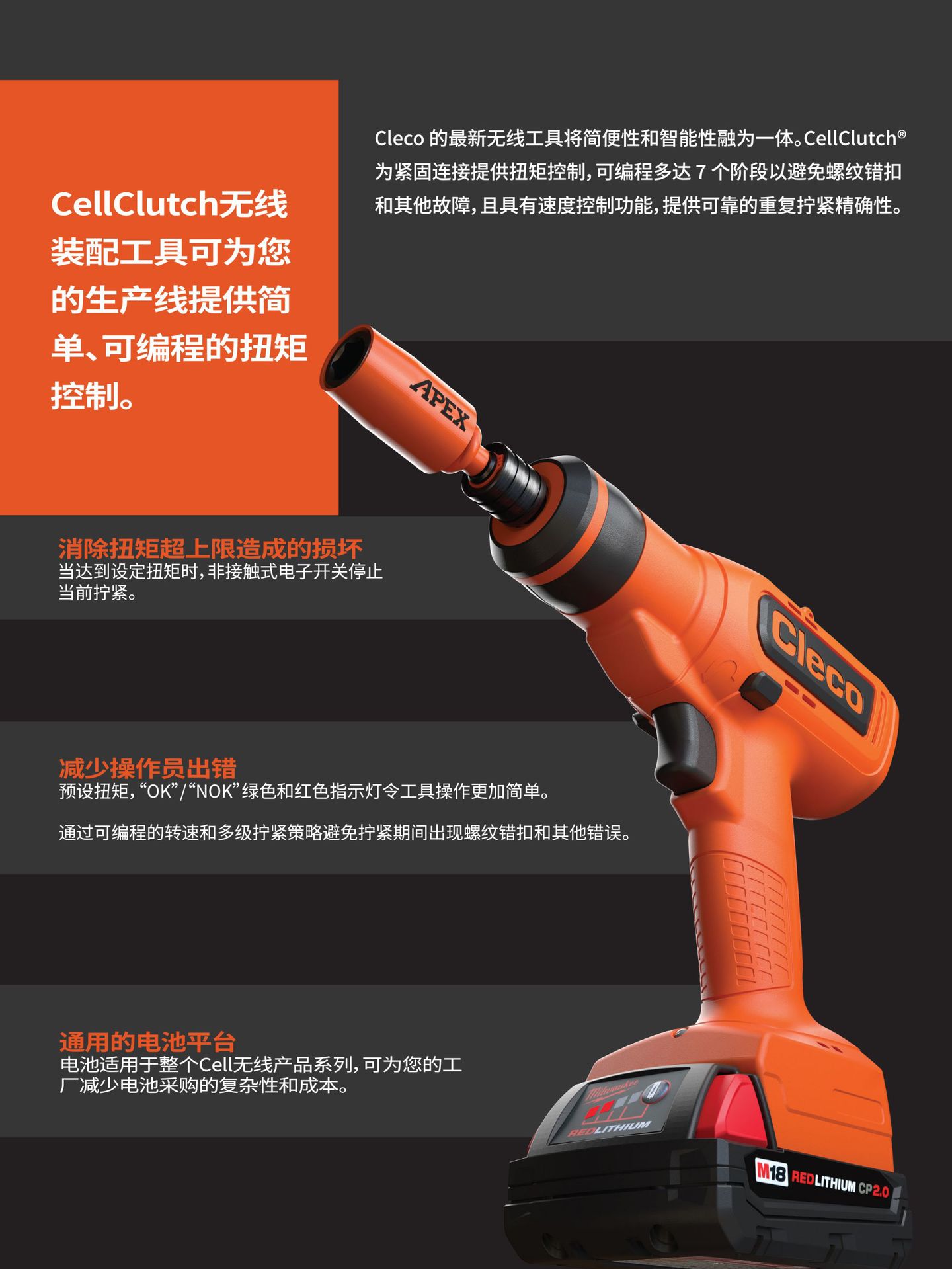 Cleco库柏电动定扭扳手 CLB智能紧密拧紧无线电动扭力扳手充电式-阿里巴巴