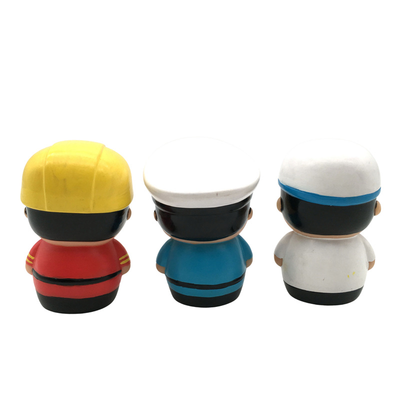 跨境婴儿手办警察消防员医生人形塑胶PVC搪胶宝宝玩具礼物套装-阿里巴巴