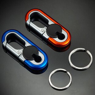 Double ring key chain pendant gift men car key-阿里巴巴
