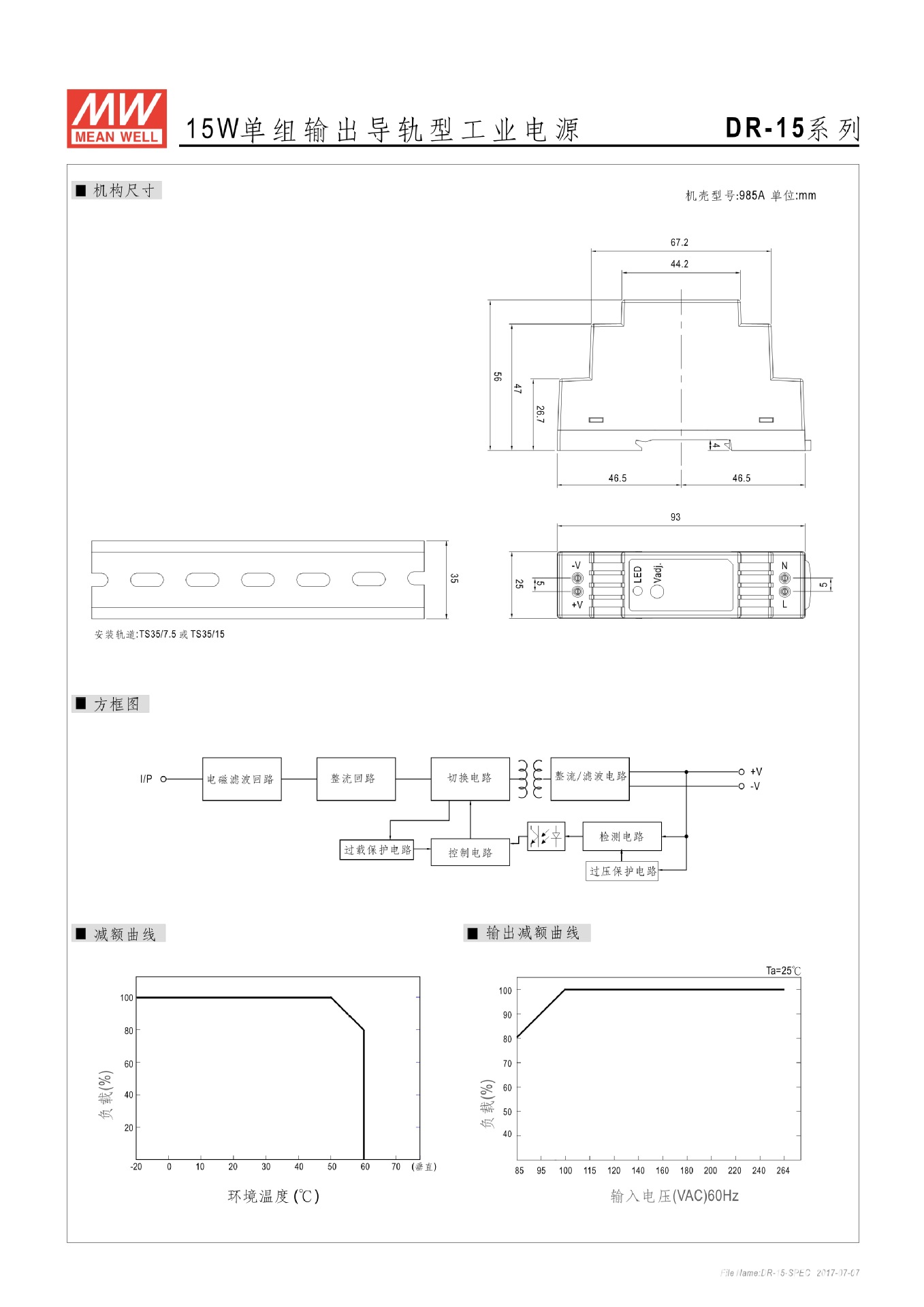 台湾明纬导轨DR-15-12 15W 12V1.25A开关电源-阿里巴巴