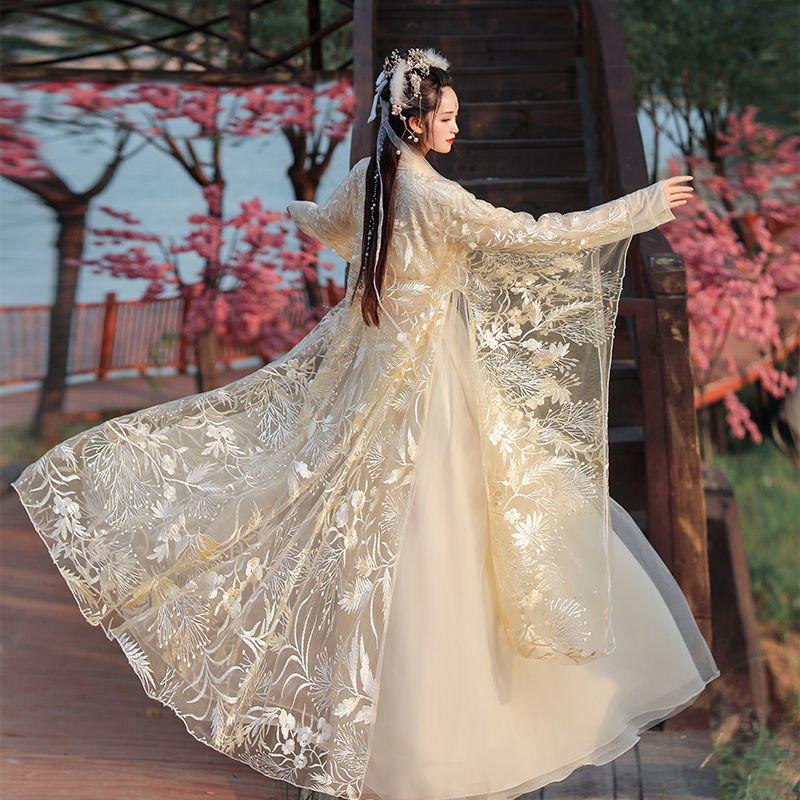 Tang Dynasty Hanfu Fairy dress for women hanfu female lace embroidery ...
