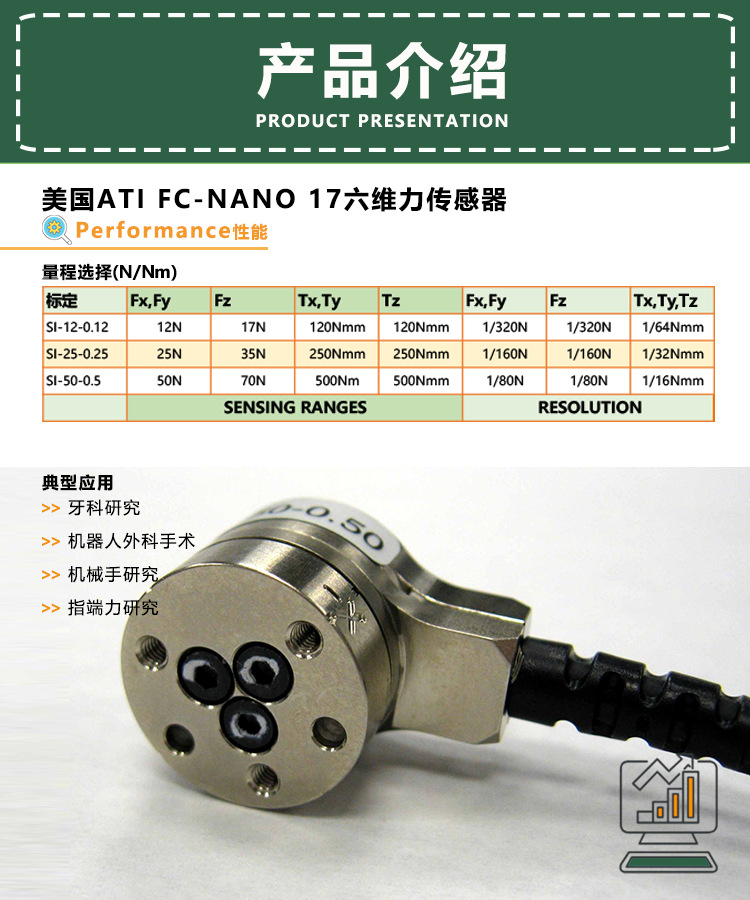供应美国ATI防水六维力传感器（FC-Nano17 IP68可选）高精度-阿里巴巴
