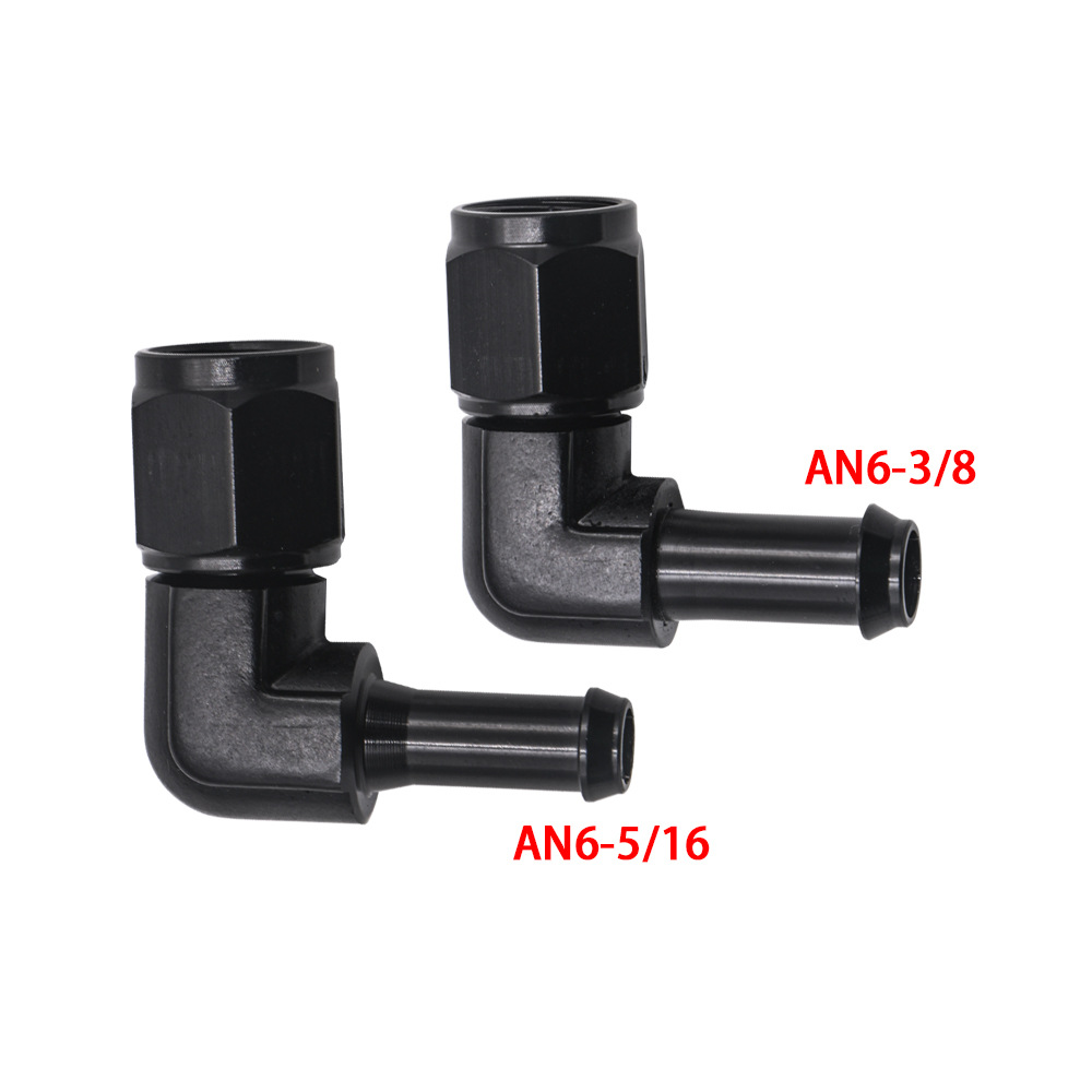 汽车改装油冷接头AN6母内螺纹90度倒挂式油管接头PTFE软管适配器-阿里巴巴
