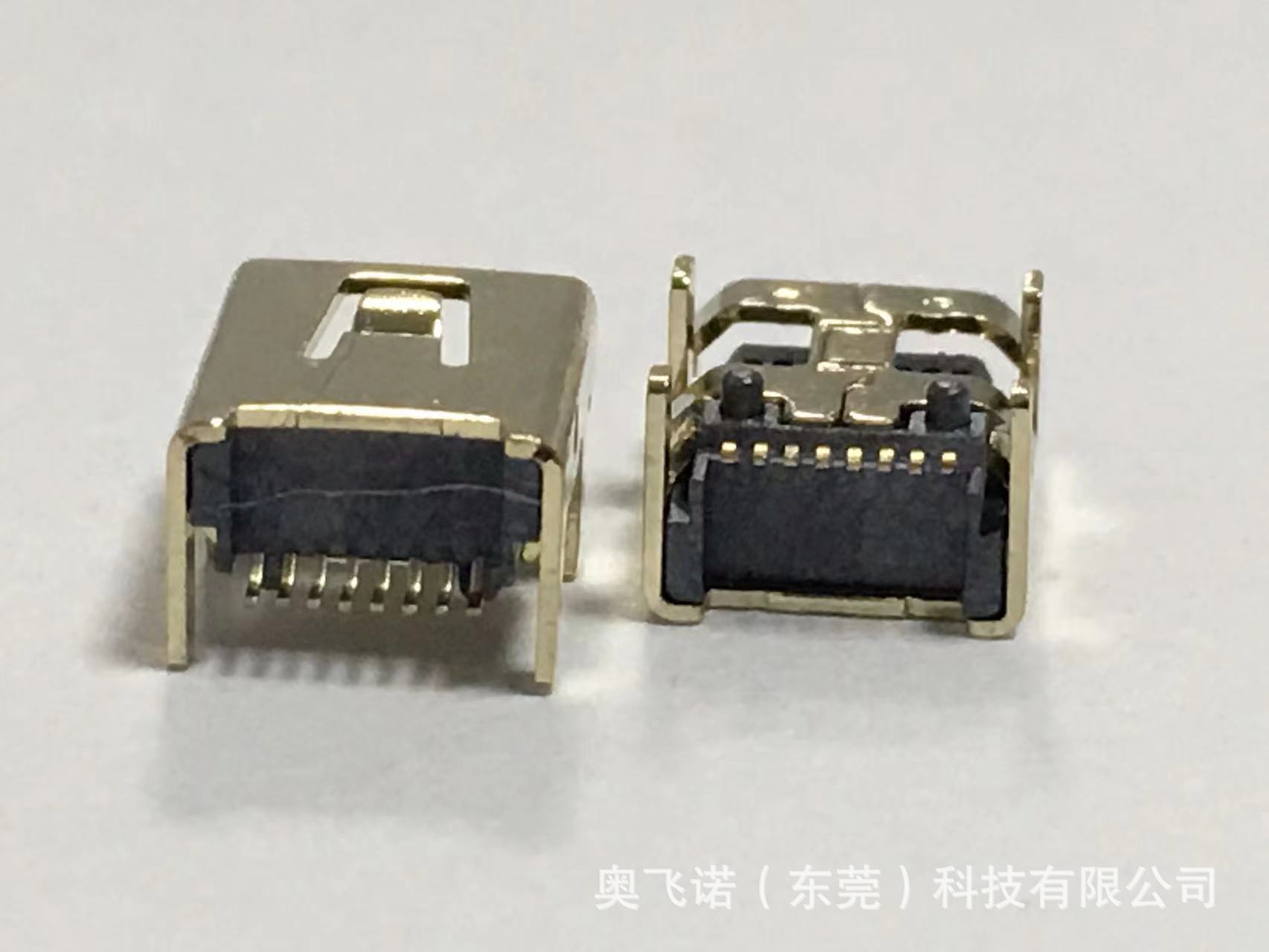 MINI USB 8P 母座 铜镀金 四脚插板 MINI 8PIN 焊线式公头 铜镀镍-阿里巴巴