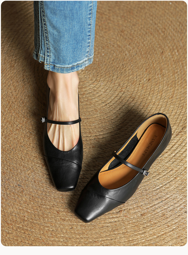 CHIKO Berne Square Toe Block Heels Mary Jane Shoes