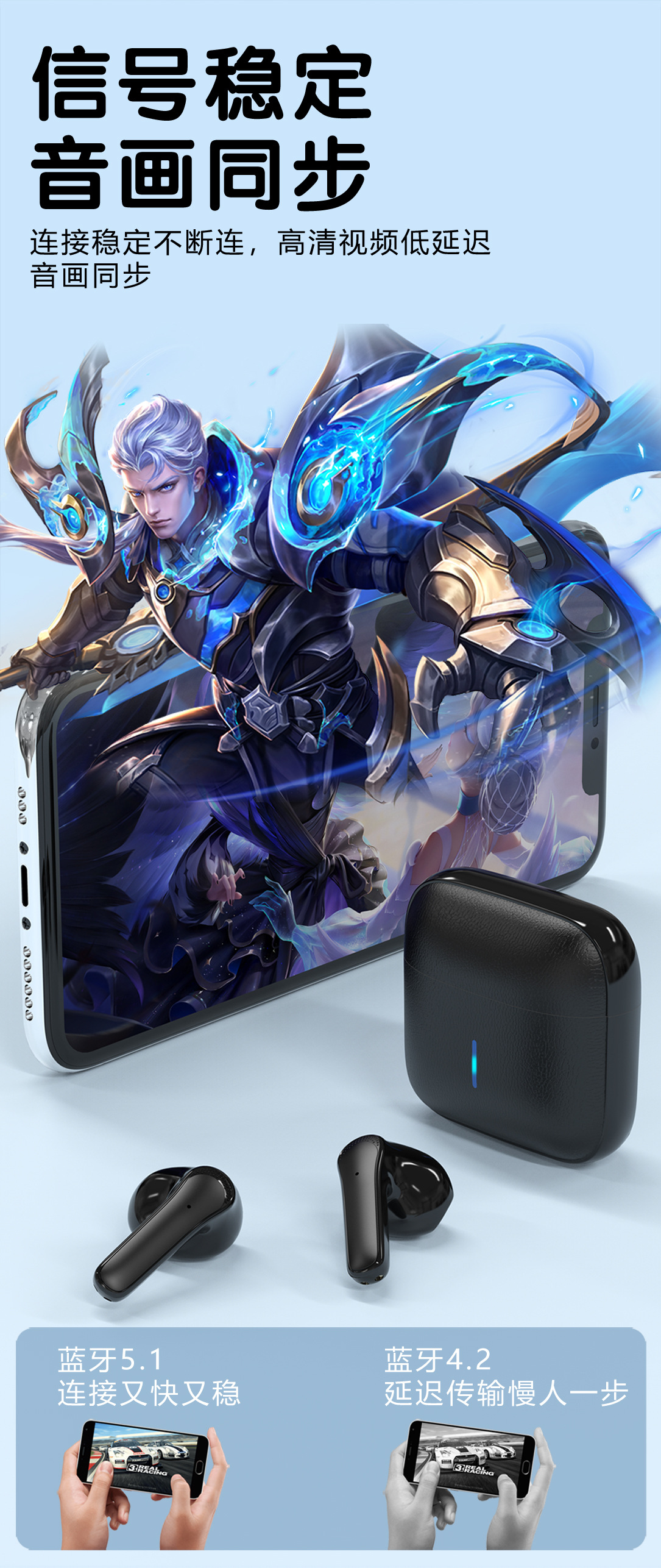 AI智能同声翻译私模新款JS59无线双耳TWS皮纹触控5.3蓝牙耳机厂家-阿里巴巴