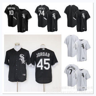 MLB 白袜队White Sox Jersey #45 #10 Moncada黑色球迷 棒球服-阿里巴巴