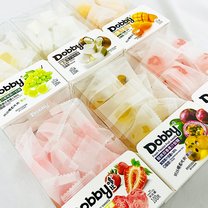 DobbY哆比爆浆软糖白桃椰子芒果草莓多口味自选下午茶小吃零食-阿里巴巴