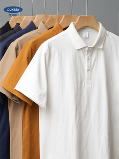 320G重磅POLO衫男短袖夏季高级感半袖宽松翻领T恤半袖-阿里巴巴