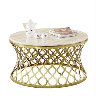 Stainless Steel Coffe Table Center Arabic style white marble-阿里巴巴