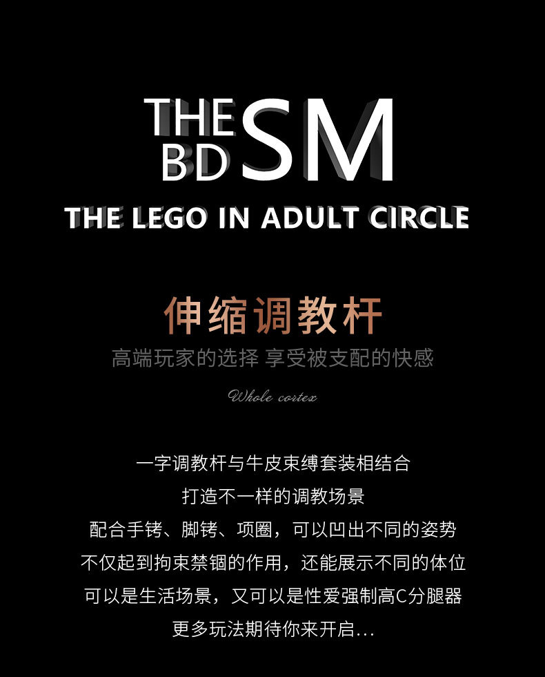 LOCKINK高级分腿器一字拉伸杆束缚捆绑张腿器SM调教情趣性欲道具-阿里巴巴