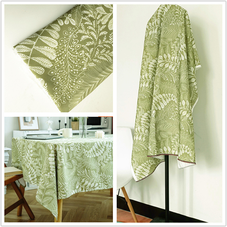 Vintage Fresh Green ins Style Tablecloth Waterproof Dining Table Fabric ...