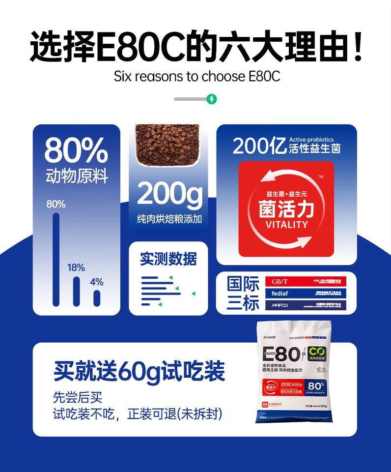 阿飞和巴弟E80C猫粮1.5kg/8kg 无谷烘焙成猫幼猫粮全阶段正品保真-阿里巴巴