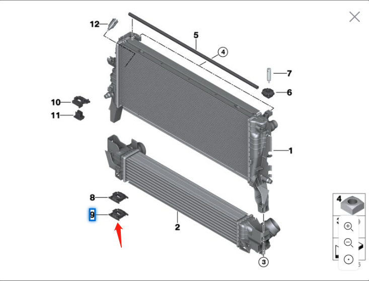 17118617880 适用于宝马X1 F48 2系F45 水箱下胶墩-阿里巴巴