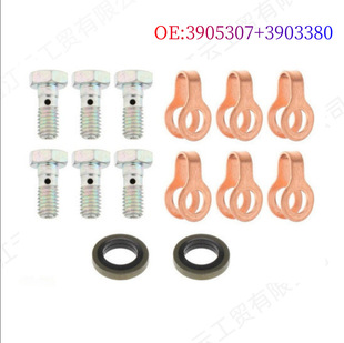 适用RAM康明斯4BT 6BT 6CT发动机燃油回流管螺栓套件3905307-阿里巴巴