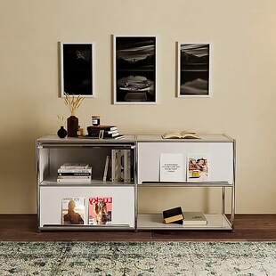 韩版ins餐边柜不锈钢usm模块组合中古收纳柜多功能置物沙发边柜子-阿里巴巴