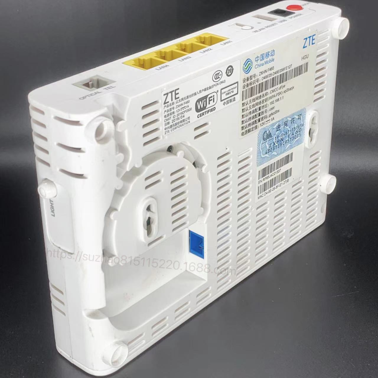 F460 适用于中兴ZTE中英文ONU/ONT通用蓝色界面EPON外贸千兆光猫-阿里巴巴