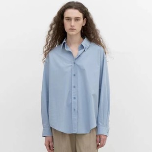 ler*be2025春秋季新款纯棉长袖衬衣女美娜家小众设计休闲宽松衬衫-阿里巴巴