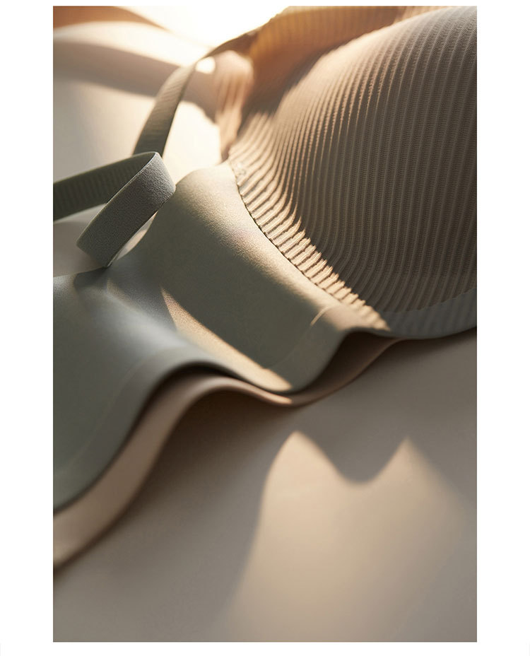 CEROTICH法式甜美花边竖纹内衣薄女士纯欲无钢圈小胸显大聚拢文胸-阿里巴巴