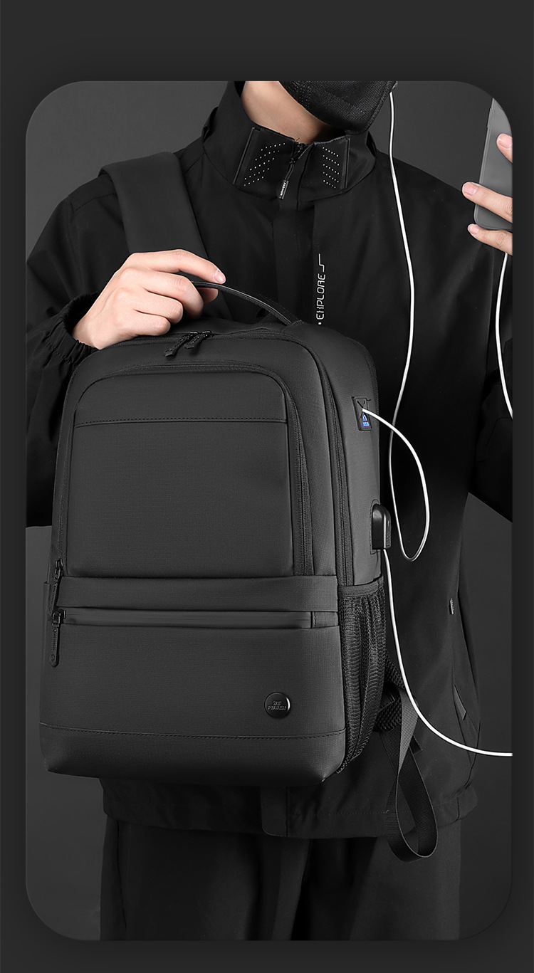 wepower新款扩容休闲双肩包男士多功能USB充电背包商务通勤电脑包-阿里巴巴