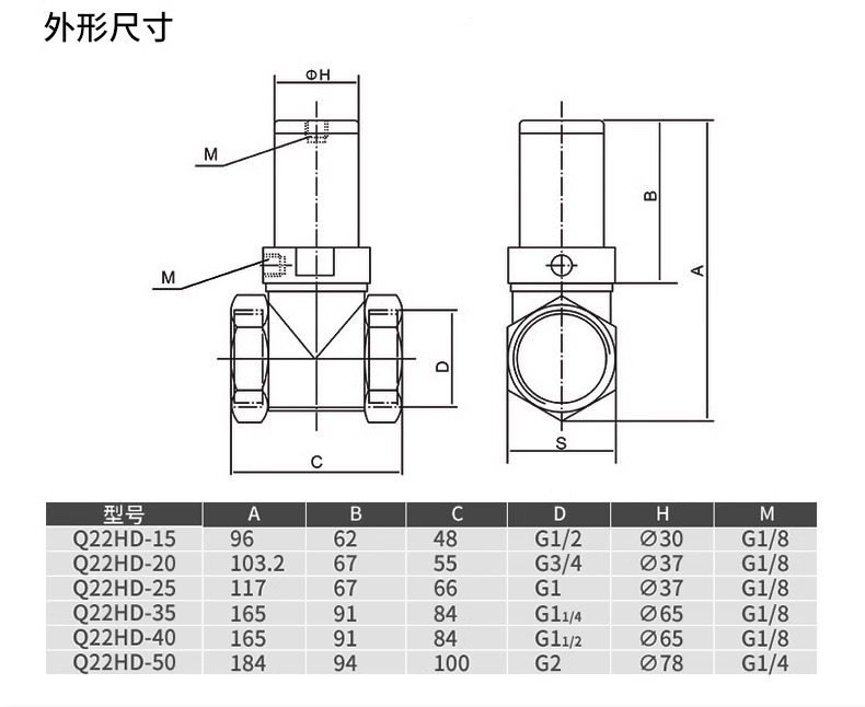 德力西气动流体气控阀水阀Q22HD-15-20-25-32-40-50真空阀开关阀-阿里巴巴