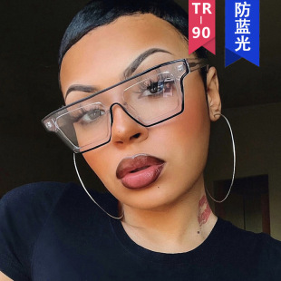 方形套圈平光镜TR90插芯防蓝光眼镜架2023新款个性时尚ins眼镜框-阿里巴巴