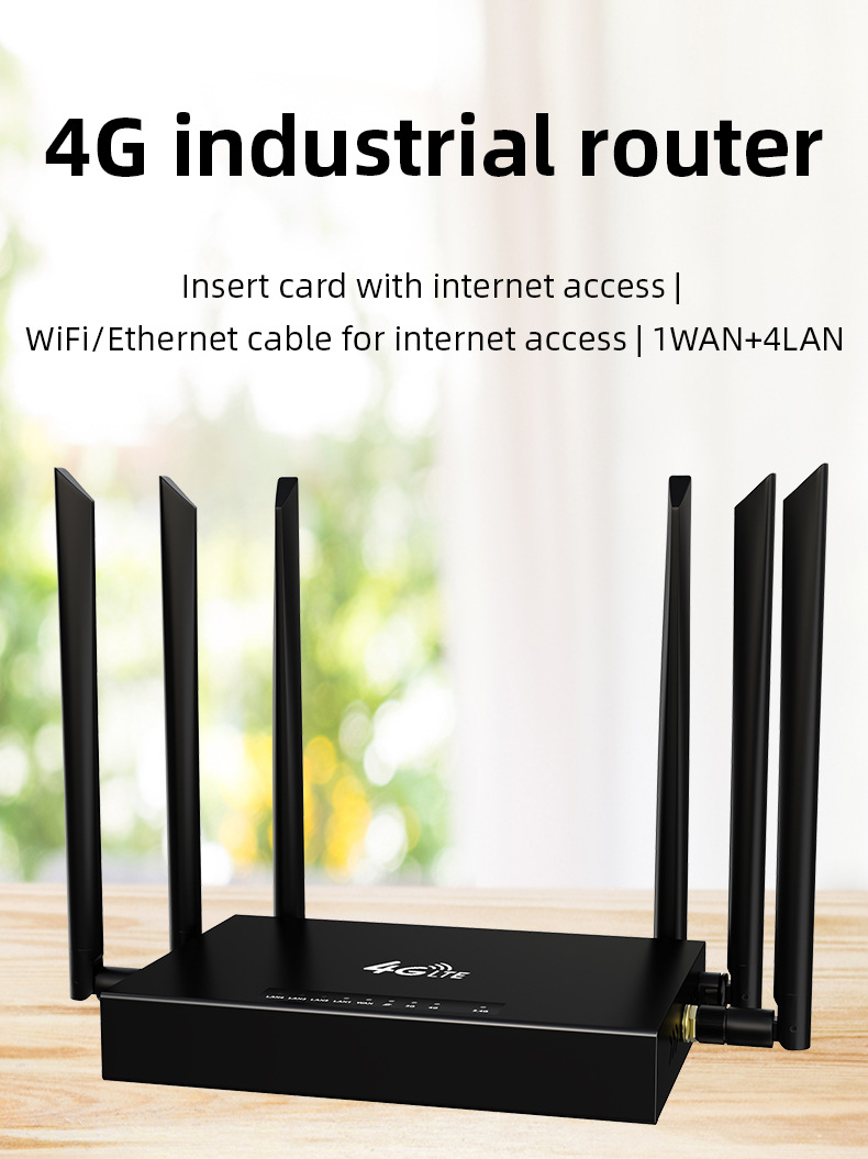ED128工业级金属壳WIFI Router可拆吸盘天线Wireless穿墙强4G路由-阿里巴巴
