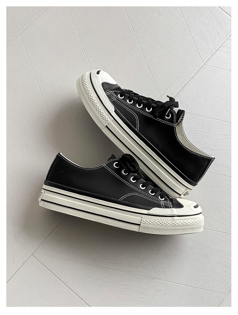 AFANTING 016b24SS 开口笑帆布鞋 透气 厚底硫化鞋 增高 男款潮鞋-阿里巴巴