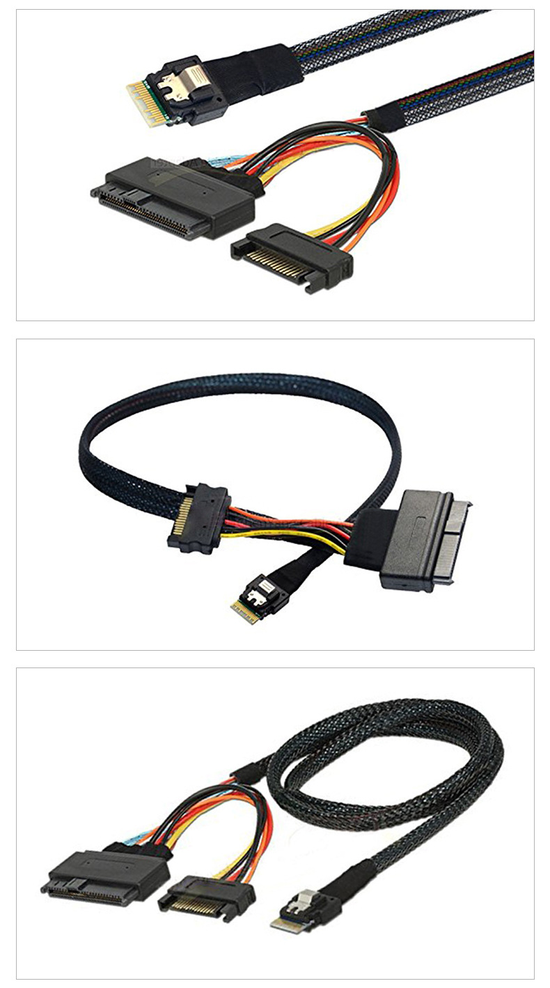 Slim SAS 8654 4i高速线Mini SAS4.0 sff-8654转sff-8639 U.2电缆-阿里巴巴