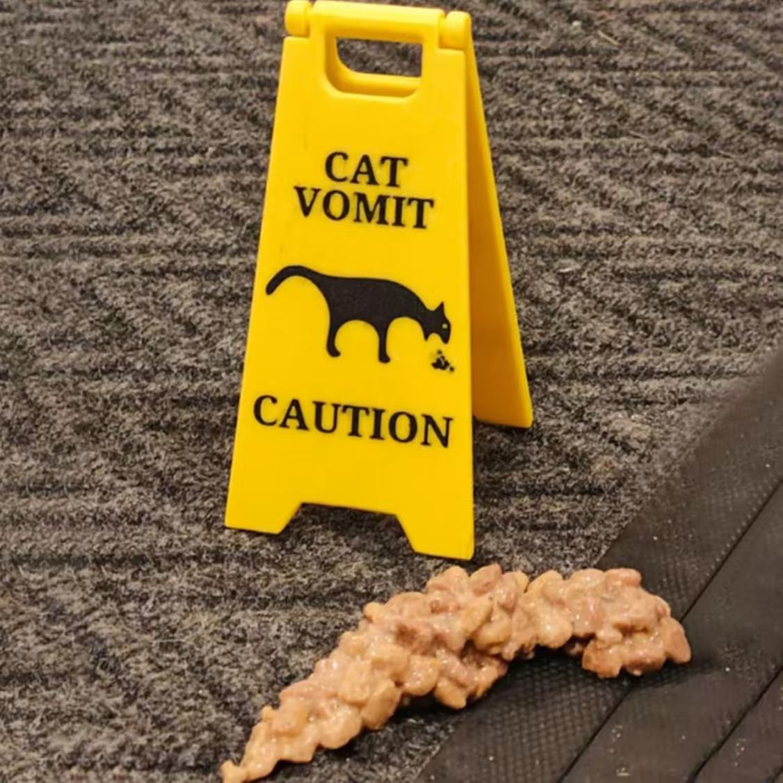 跨境新品cat vomit (wet floor) sign猫咪呕吐标志3D打印工艺品装-阿里巴巴