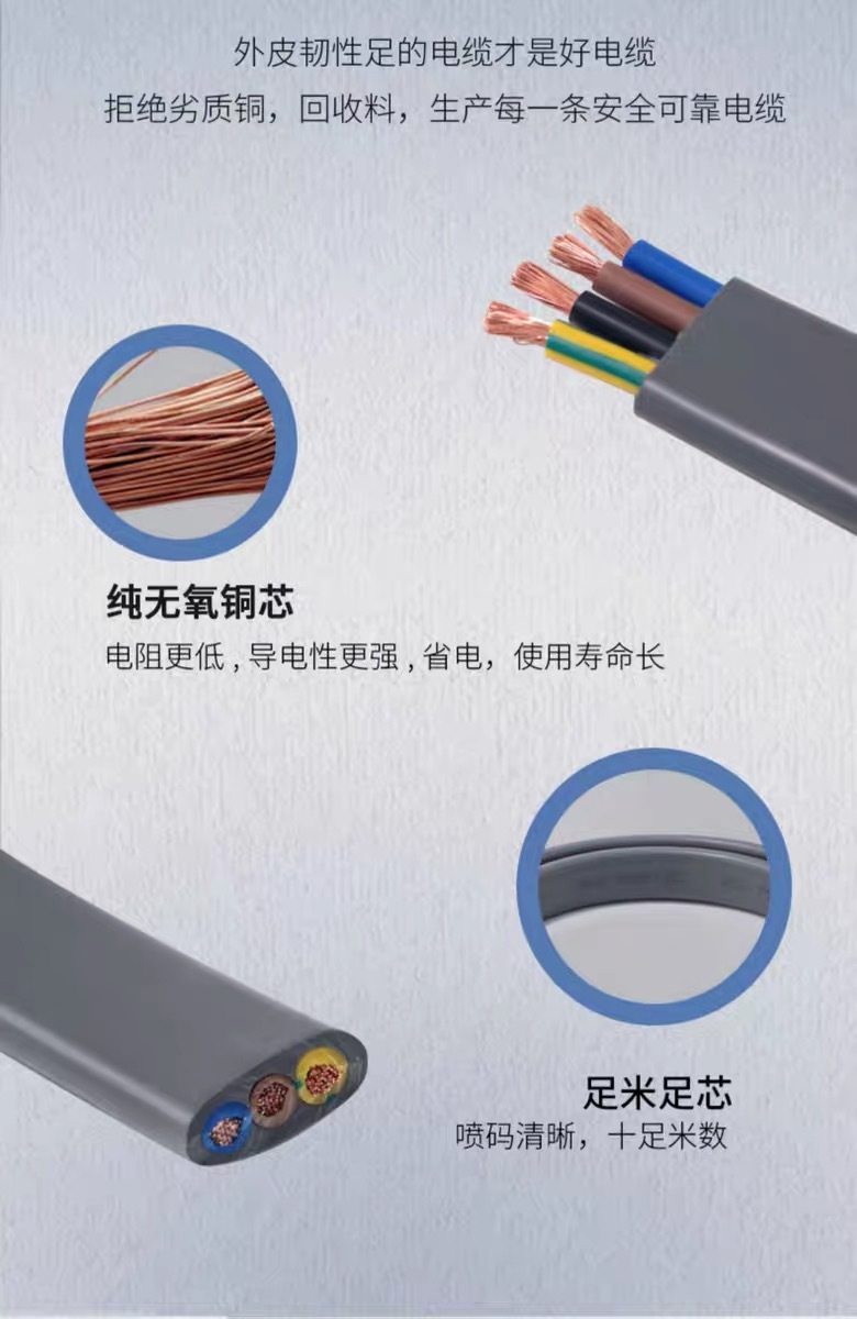 零电梯行车扁平TVVB电动高柔性拖链电缆耐高温电线3~60芯特种电线-阿里巴巴