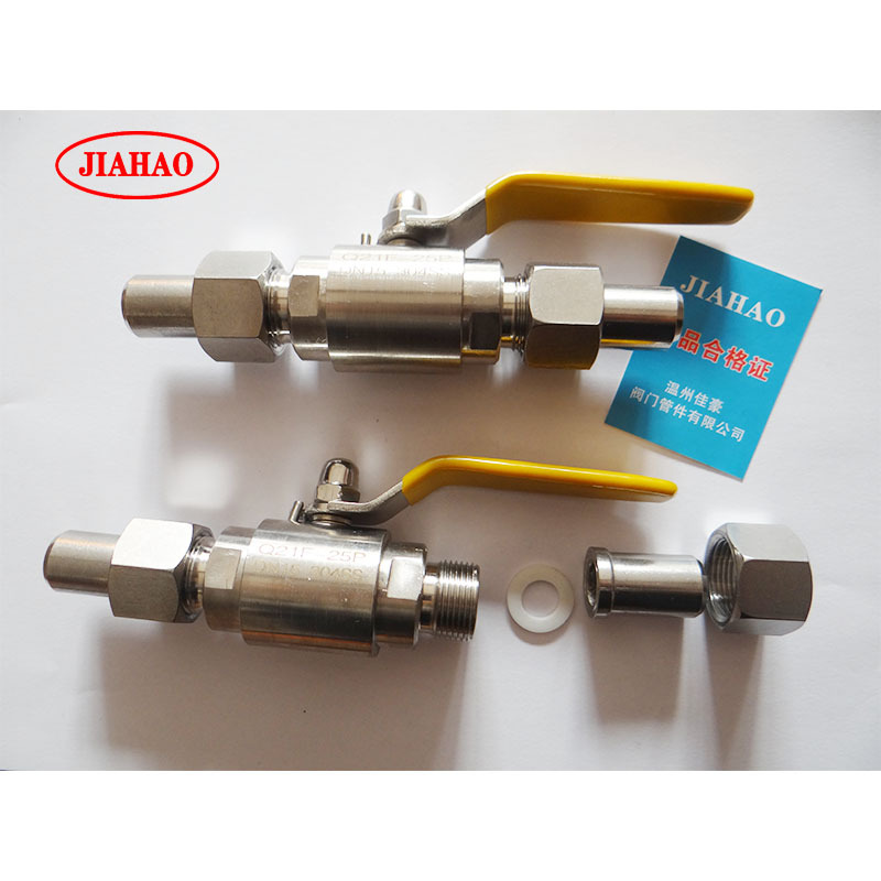 Q21F-64P 304不锈钢外螺纹球阀 带活接头对焊式/焊接式球阀-阿里巴巴