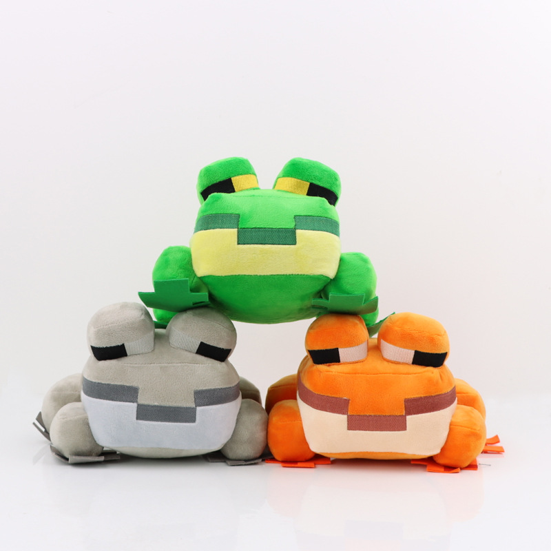 跨境新品Minecraft Frog Pillow 我的世界毛绒玩具方块青蛙玩偶-阿里巴巴