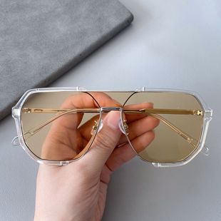 S31758新款欧美风格大框墨镜王俊凯同款双粱平光镜男女同款-阿里巴巴