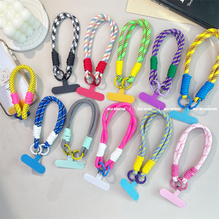 多巴胺手机壳挂绳挂饰可手提麻花绳子手绳彩色旅游防丢防掉新款-阿里巴巴