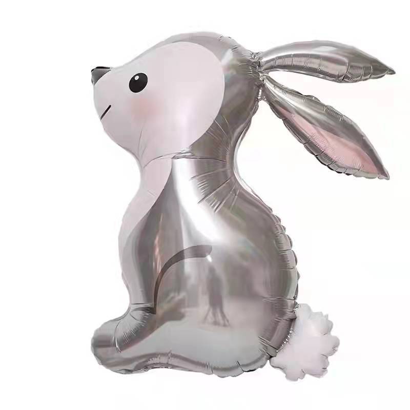 新款卡通动物兔子造型丛林兔子气球儿童生日派对装饰布置铝膜气球-阿里巴巴