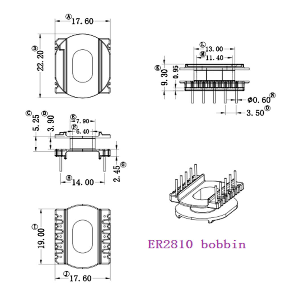 ER28变压器骨架ER28电木骨ER2810立式骨架BOBBIN 5-5-阿里巴巴