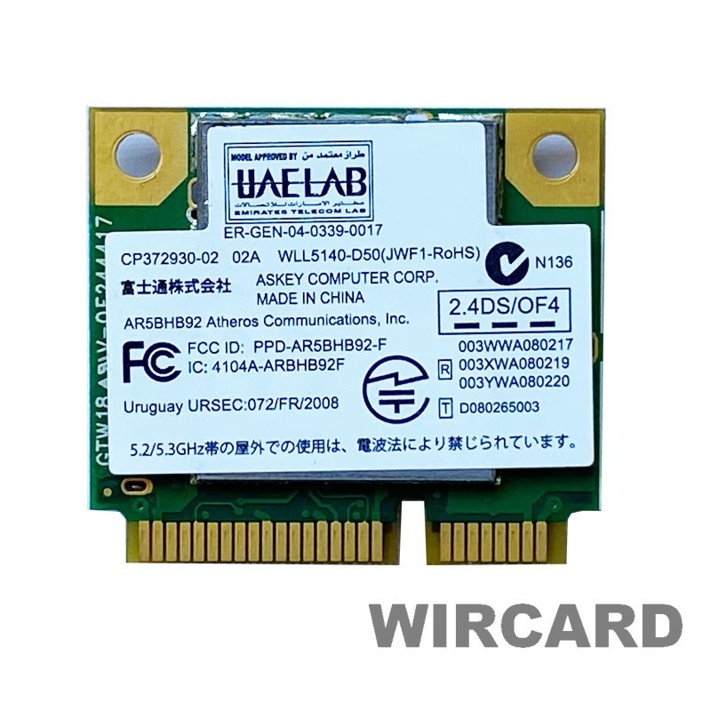 AR9280 AR5BXB92 5G双频无线网卡WIN10 LINUX MAC免驱 MINIPCIE-阿里巴巴