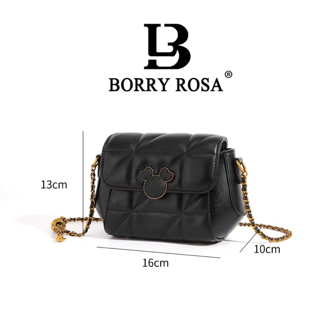 BORRY ROSA柏丽罗莎斜挎流行包包2024新款菱格小金球单肩链条包包-阿里巴巴