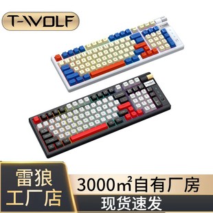 T-WOLF T70 hot swappable mechanical keyboard red switch RGB-阿里巴巴