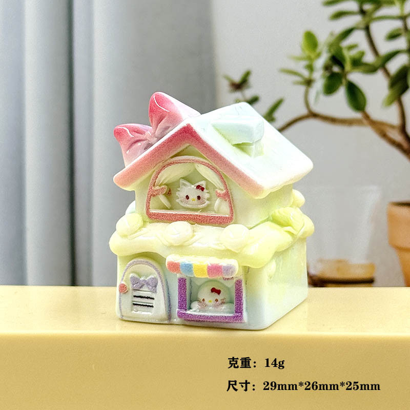 立体卡通猫咪房子diy树脂配件手工发夹头饰手机壳水杯贴创意鞋扣-阿里巴巴