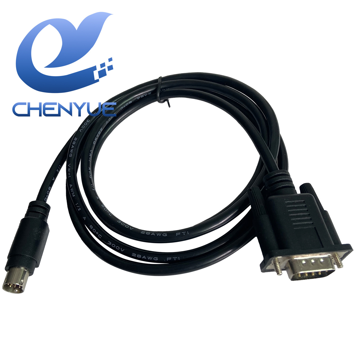 md8M-db9F DB9转MD8 串口编程线 MINI DIN8 编程器连接线-阿里巴巴