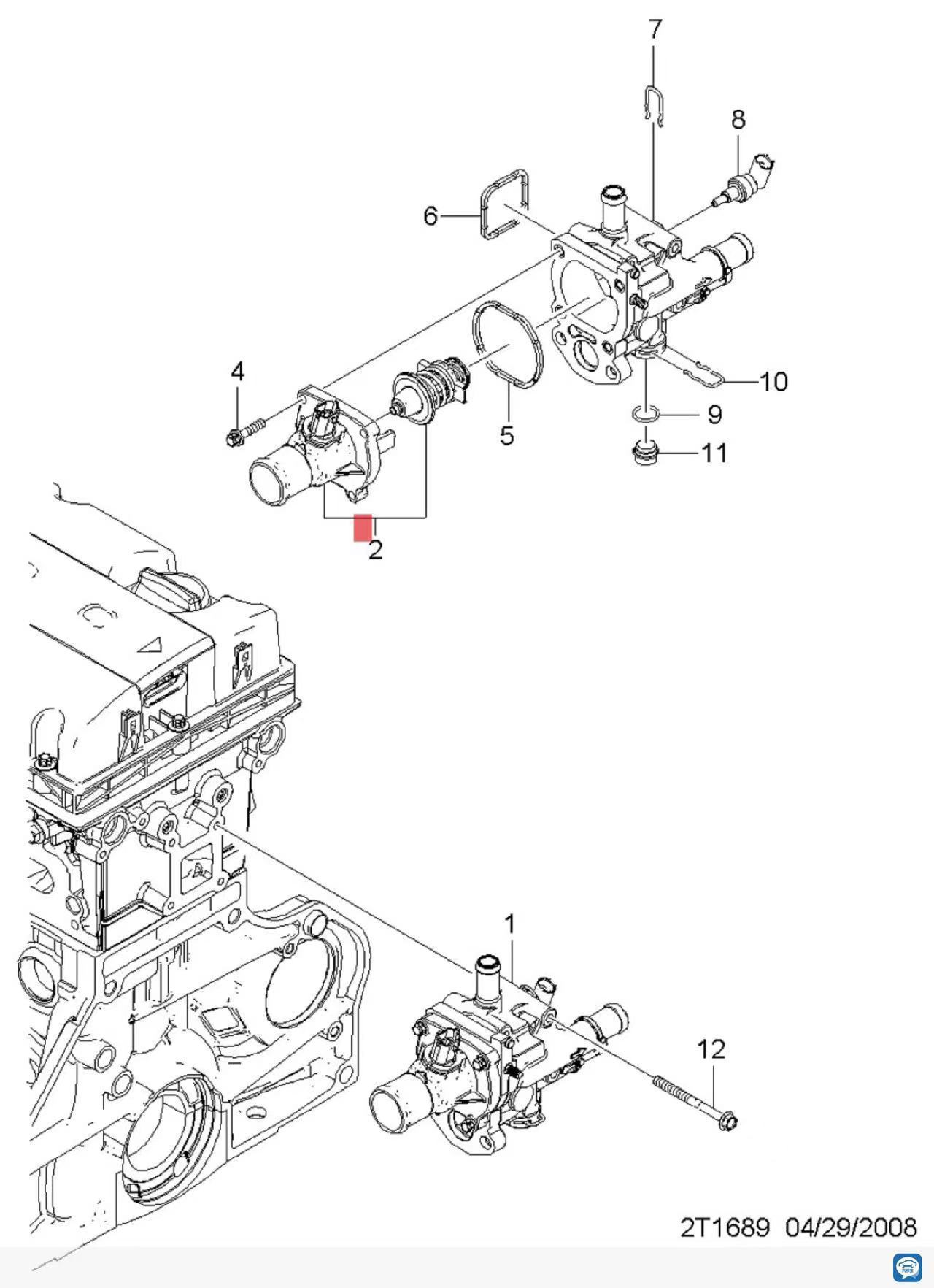 96984104 25199828 适用于英朗雪佛兰科鲁兹 冷却水节温器 恒温器-阿里巴巴