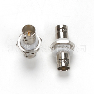 BNC-KKY 75欧面板安装连接器BNC母转BNC母带螺母垫片绝缘白胶母座-阿里巴巴