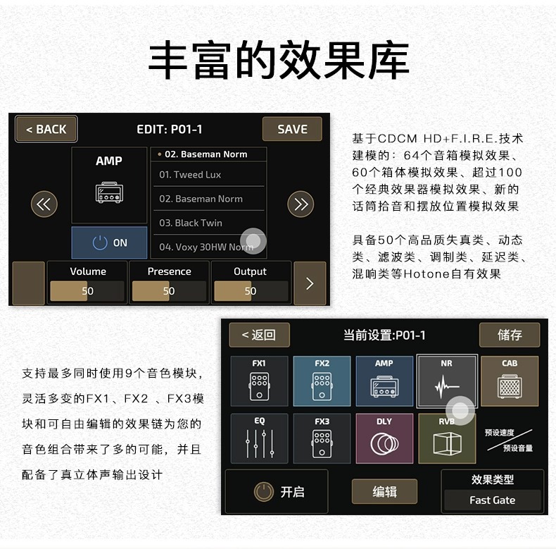 Hotone Ampero II Stomp效果器One电吉他综合效果器2代MINI二代-阿里巴巴