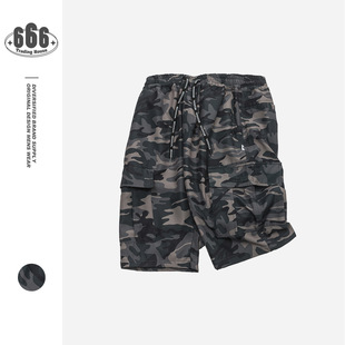 MEDAIGUAL夏季新款美式潮流迷彩短裤男女五分裤宽松休闲中裤MK270-阿里巴巴