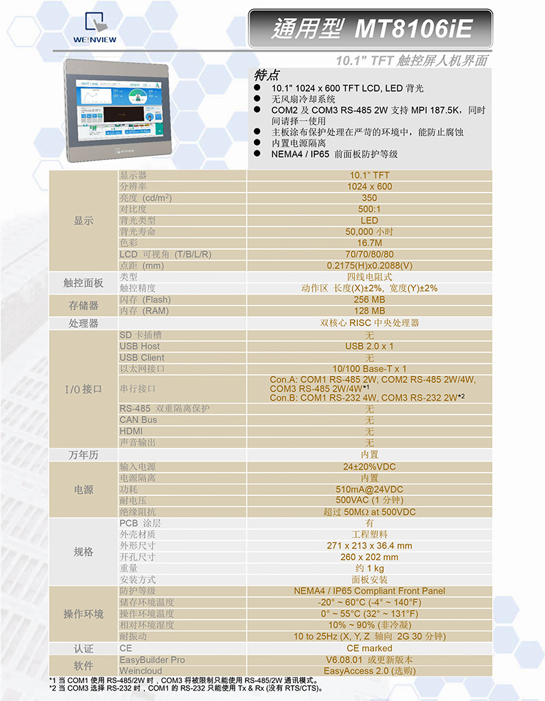 正品威纶通10寸人机界面MT8106IE MT8102IE以太网HMI触摸屏触控屏-阿里巴巴