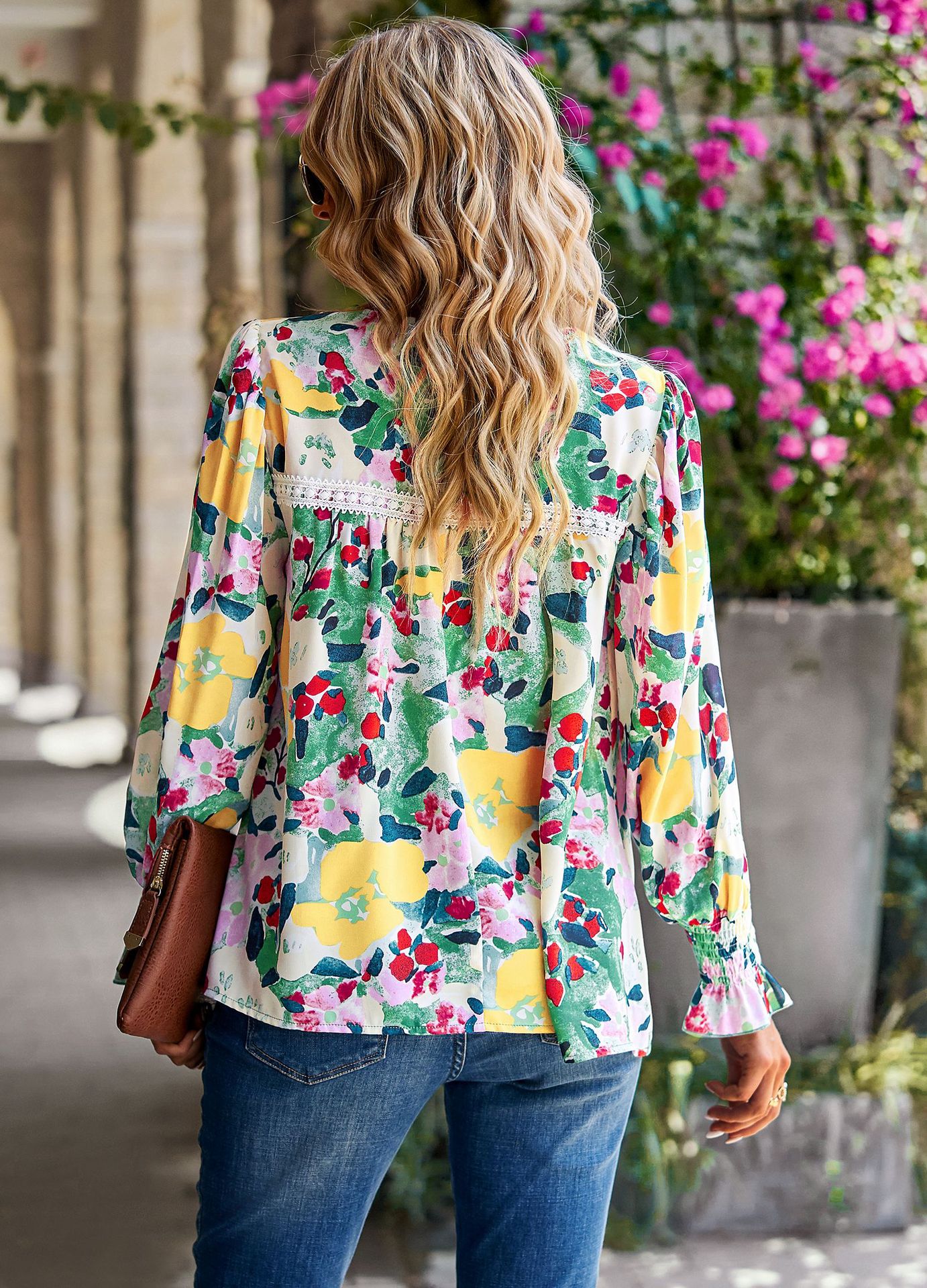 Women's Floral Print Casual Blouses