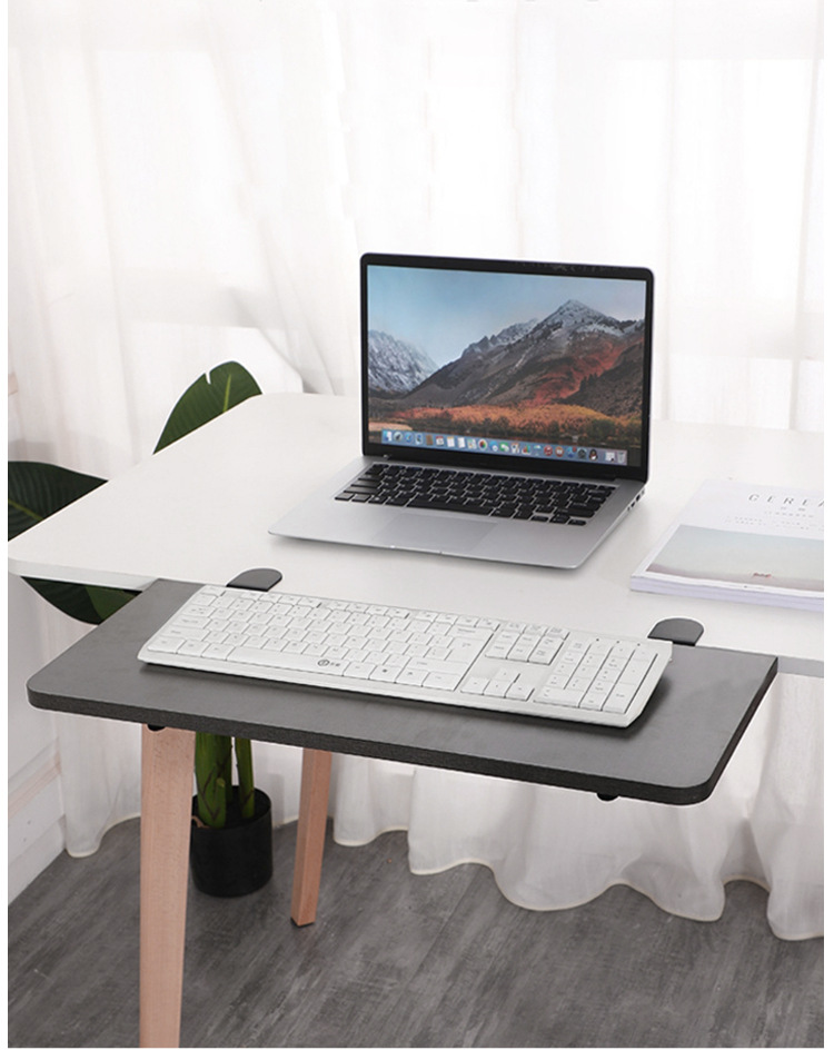 免打孔桌面延长板电脑桌扩展延伸加长板可折叠托架折叠板键盘支架-阿里巴巴