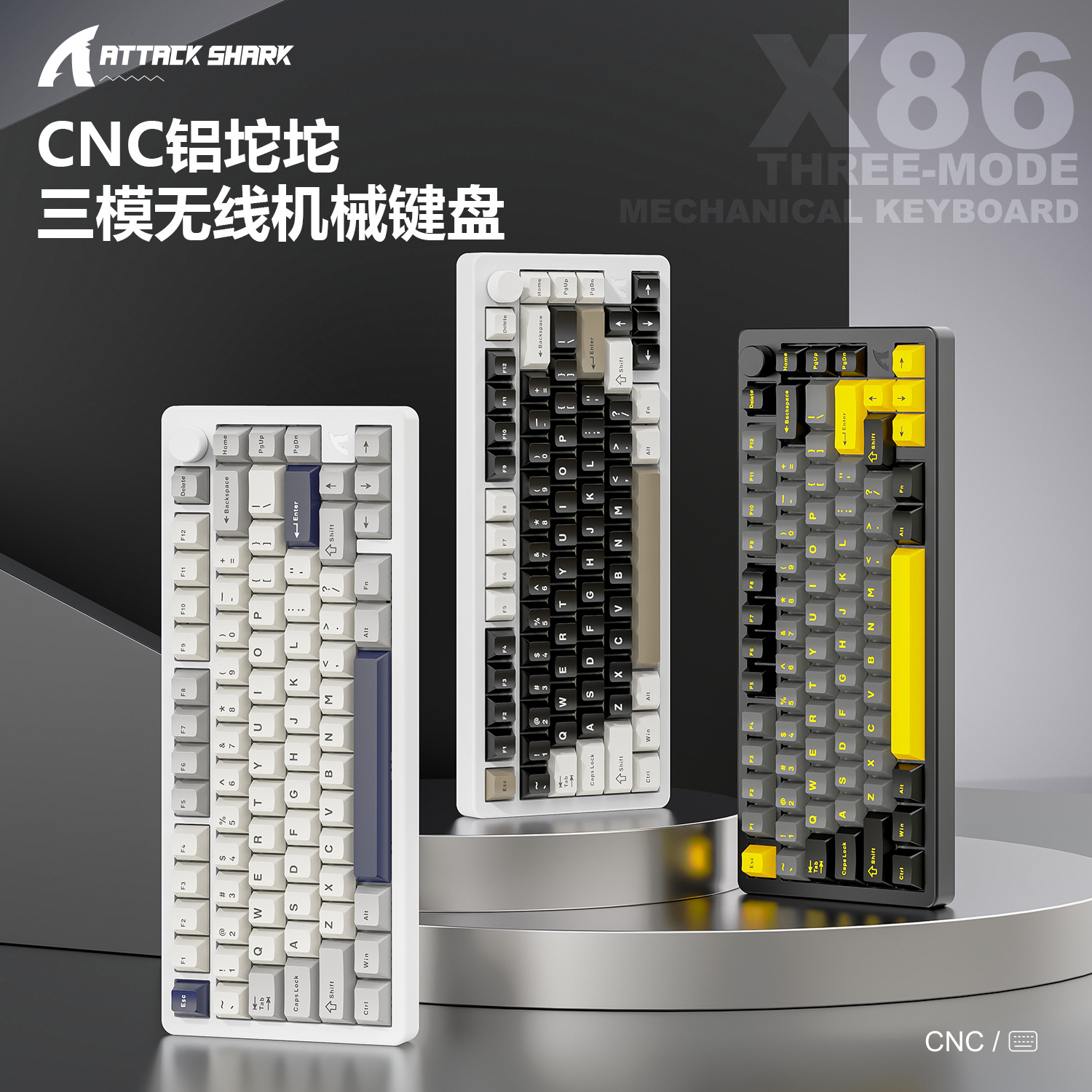 Attack Shark X86 Mechanical Keyboard Finished Aluminum Tuo Tuo RGB ...